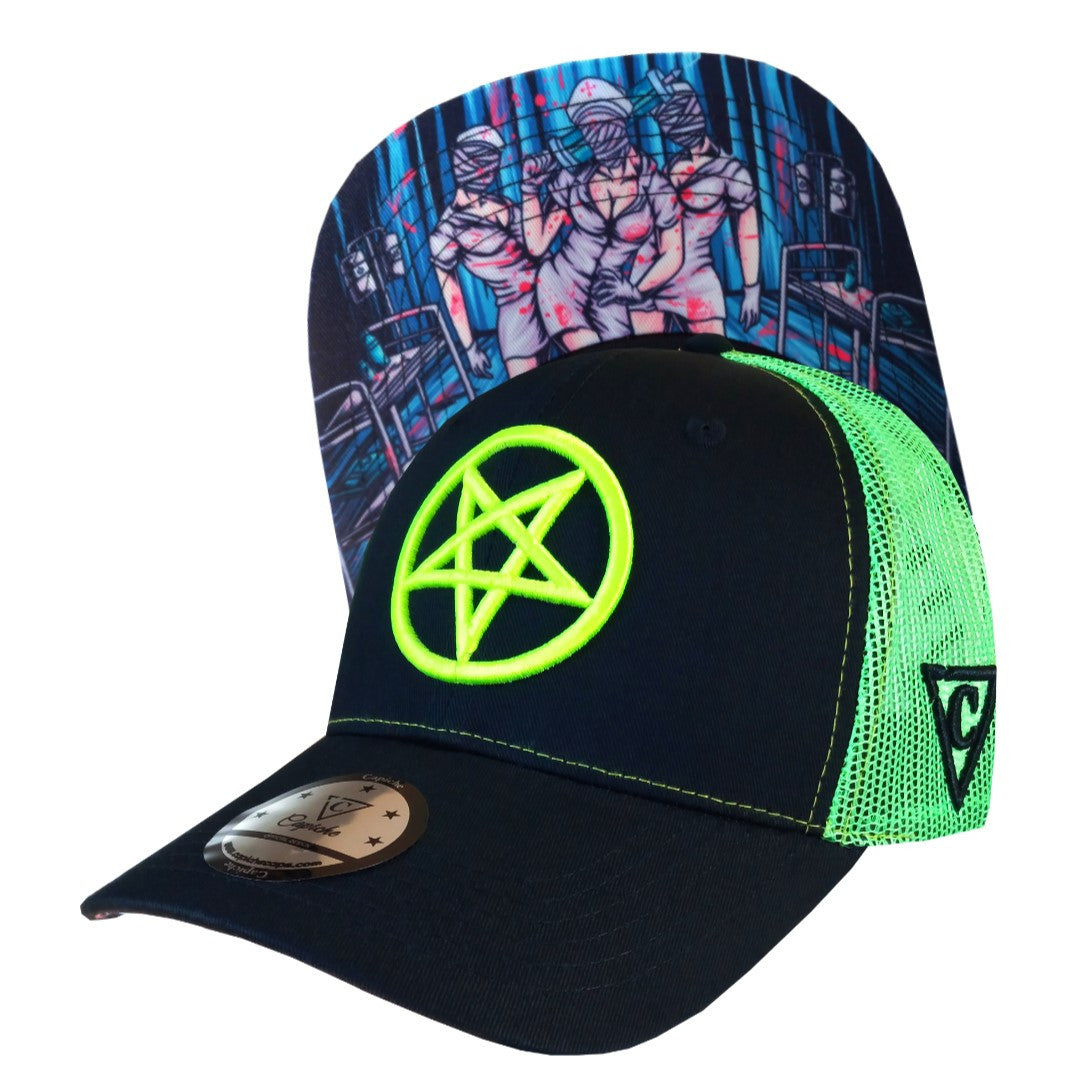 Cursed Nurse Trucker Cap - Black | CAPICHE CAPS