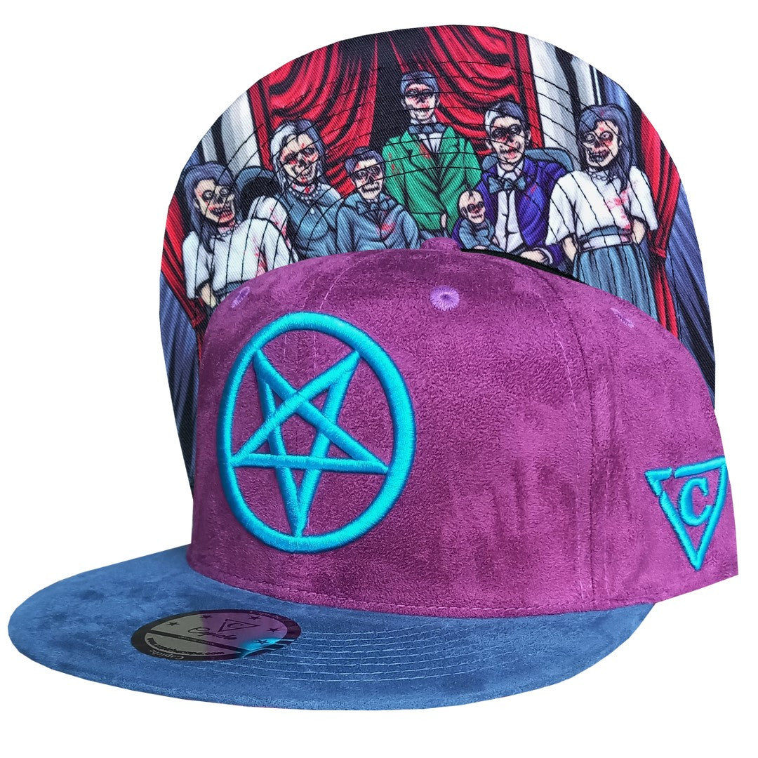 Cursed Family Snapback - Purple/Blue Suede | CAPICHE CAPS
