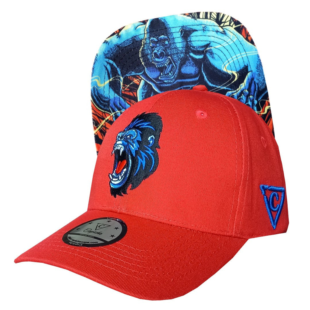Gorilla Curved Baseball Cap - Orange | CAPICHE CAPS