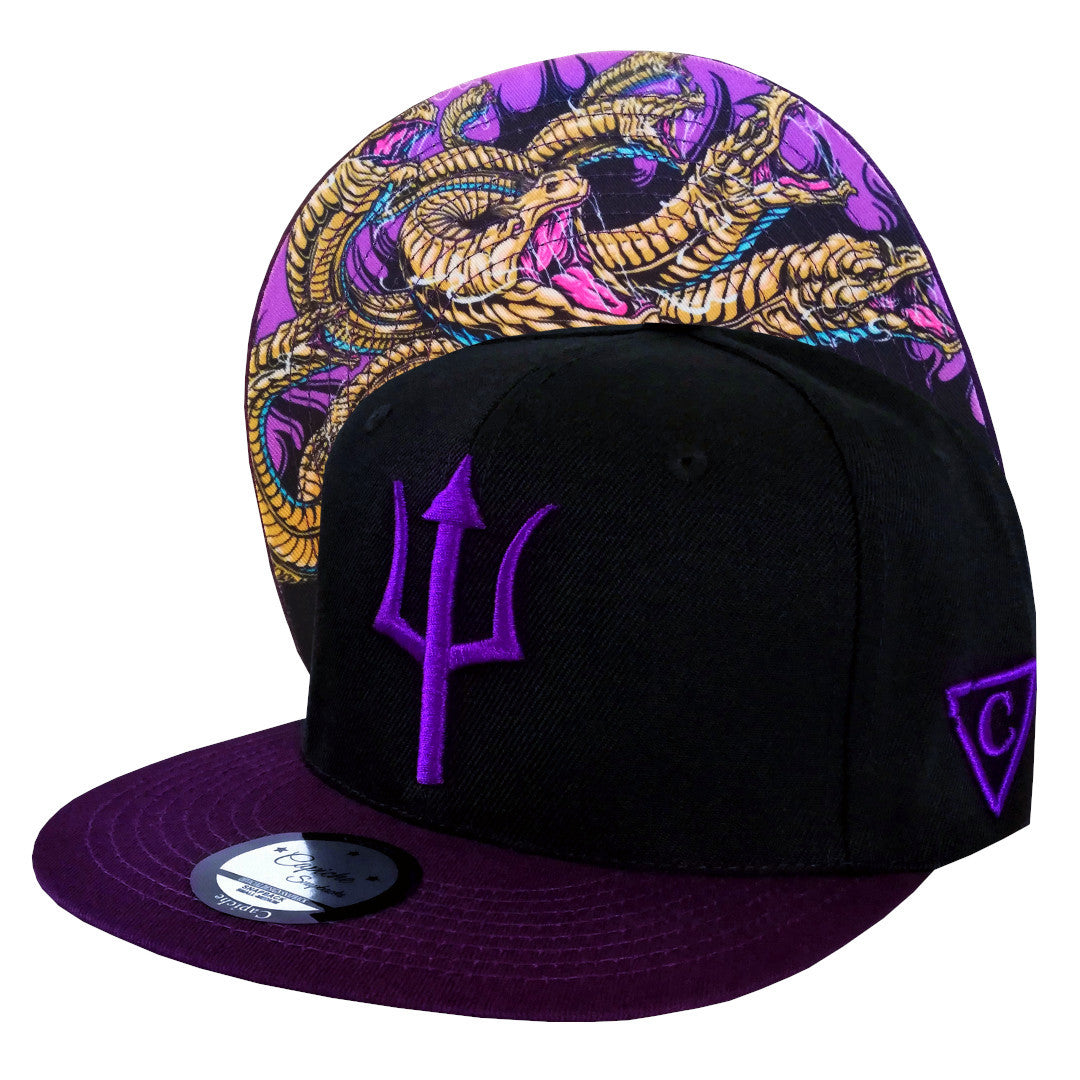 Hydra Snapback - Black/Purple | CAPICHE CAPS