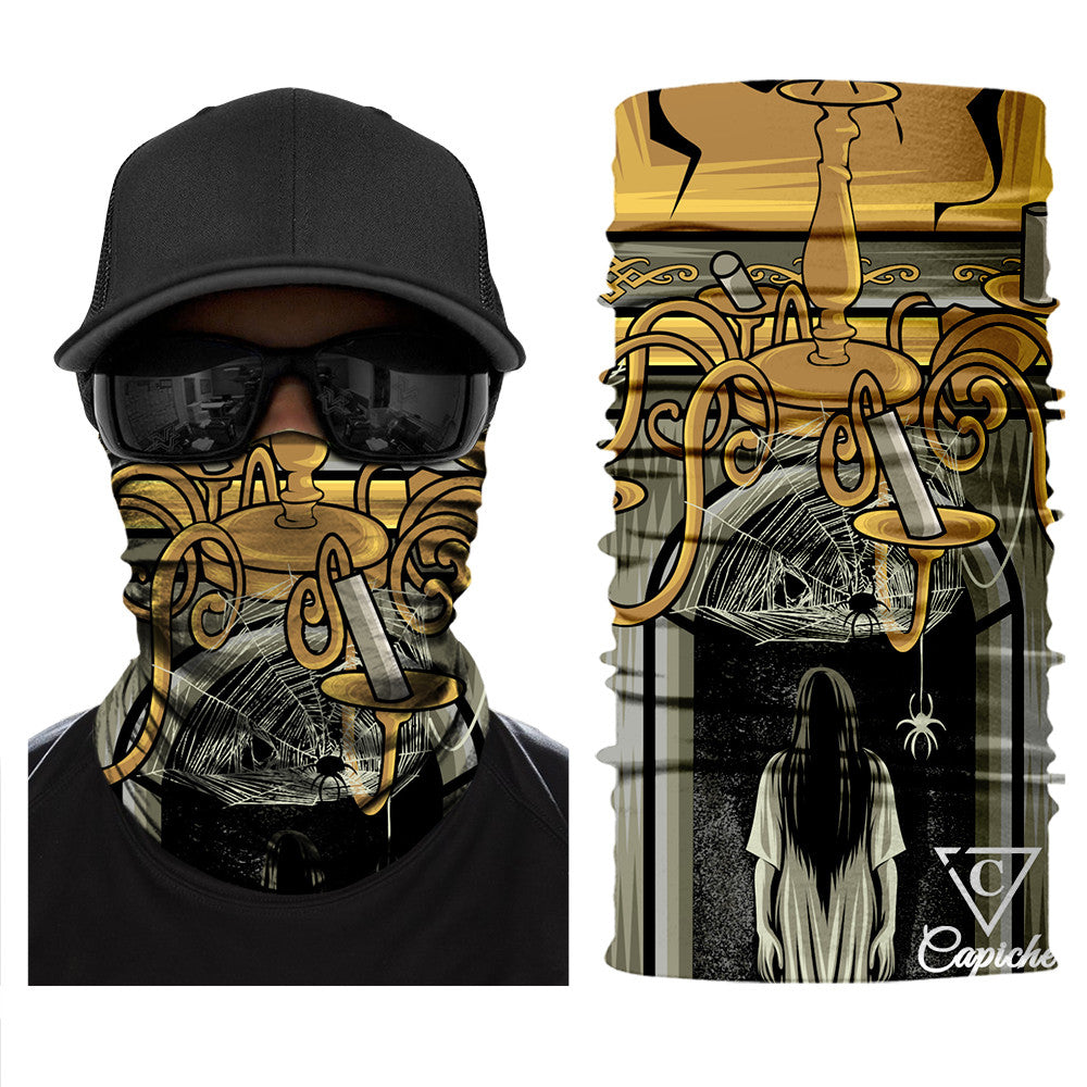 Cursed Mansion Biker Mask - Yellow/Grey | CAPICHE CAPS