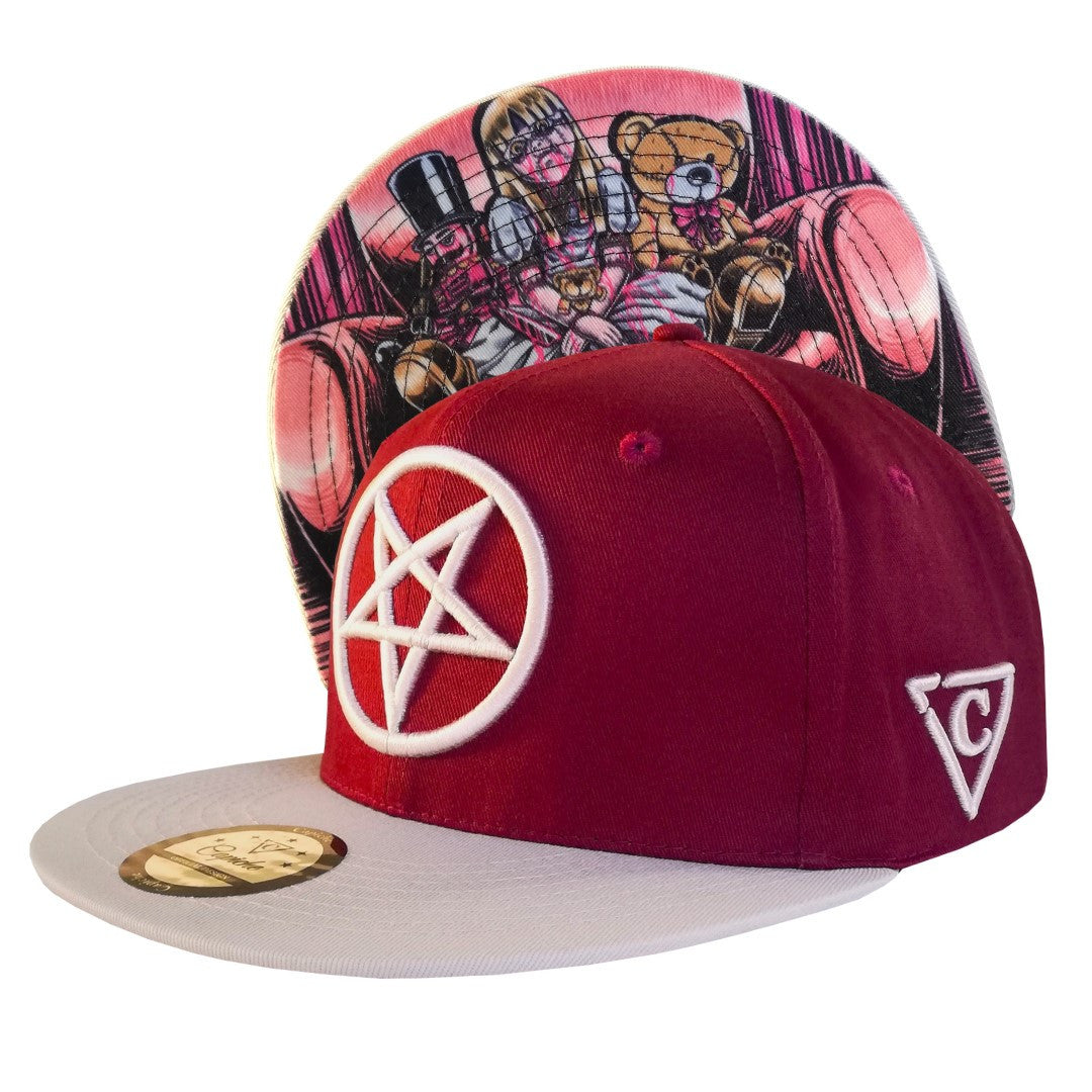 Cursed Dolls Snapback - Red/Light Beige | CAPICHE CAPS