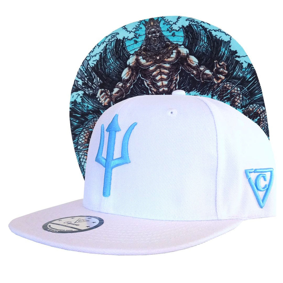 White Poseidon Snapback - White | CAPICHE CAPS