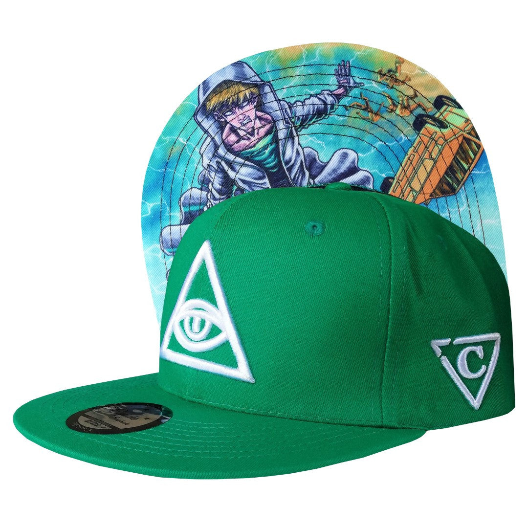 Telekinesis Snapback - Green | CAPICHE CAPS