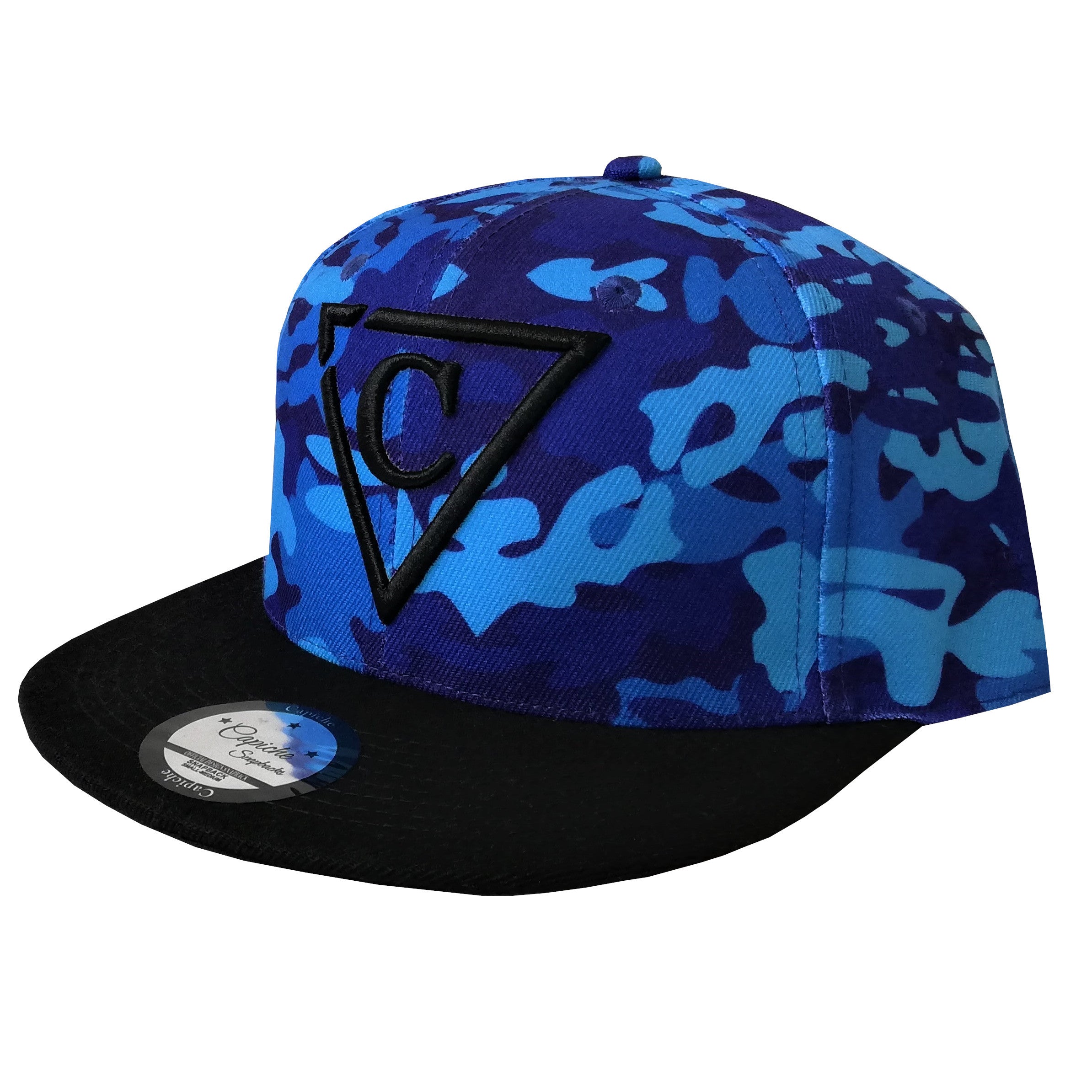 Blue Camo Snapback | CAPICHE CAPS