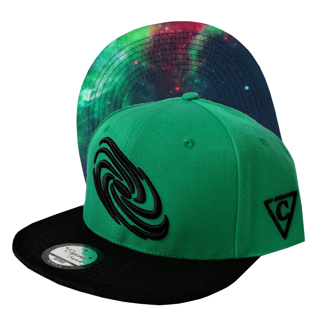 Green Galaxy Snapback | CAPICHE CAPS