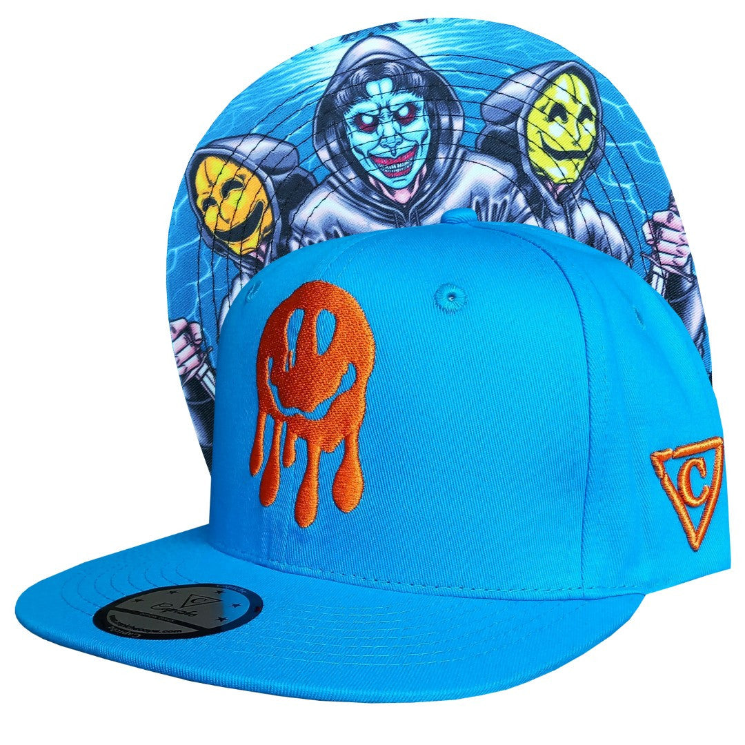 Smiley Gang Snapback - Blue/Orange | CAPICHE CAPS